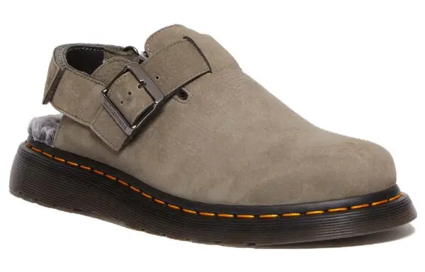 Dr. Martens Jorge Ii Faux Fur Lined Nubuck Slingback Mules