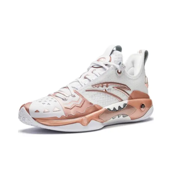 ANTA Shock Wave 5 Pro Championship Sneakers - White/copper