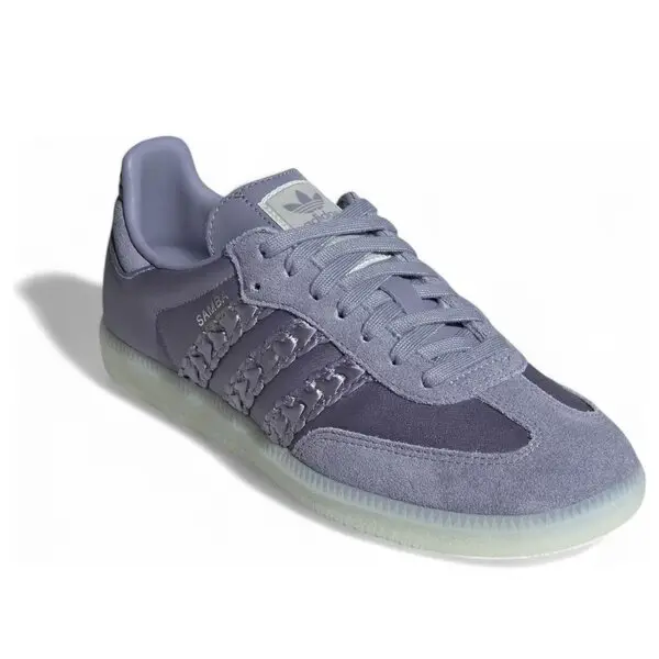 Adidas Samba Og Satin Sneakers - Silver Violet/silver Violet/cloud White