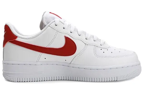 Nike Force 1 '07 Low Top Sneakers - White/red