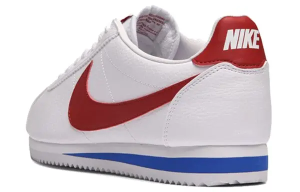 Nike Cortez Leather Low Top Sneakers - White/red