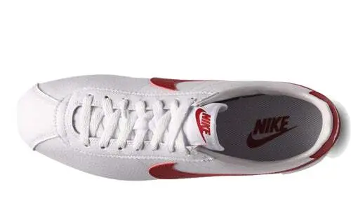 Nike Cortez Leather Low Top Sneakers - White/red