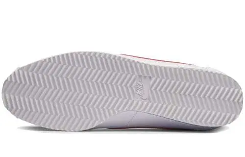 Nike Cortez Leather Low Top Sneakers - White/red