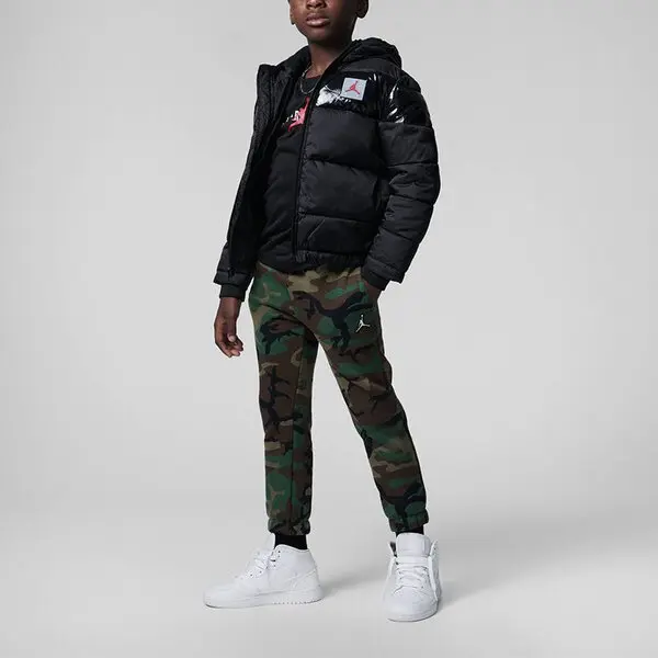 JORDAN Bold Stripe Puffer Jacket - Black