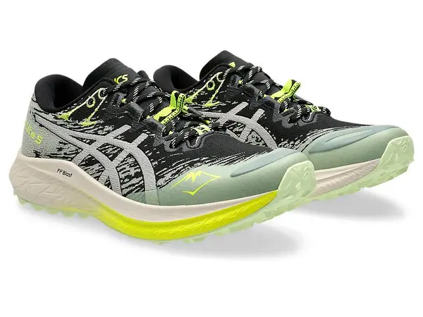 Asics Fuji Lite Trail Running Sneakers - Black/oatmeal