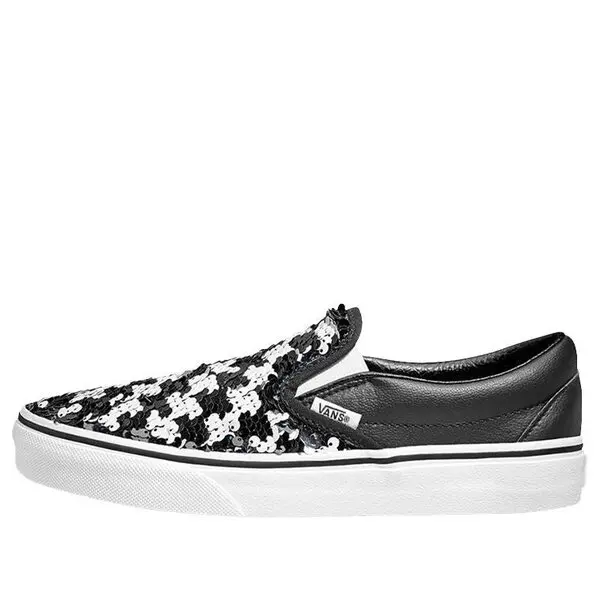 VANS Classic Slip-on Embellished Sequined Sneakers - Black/white