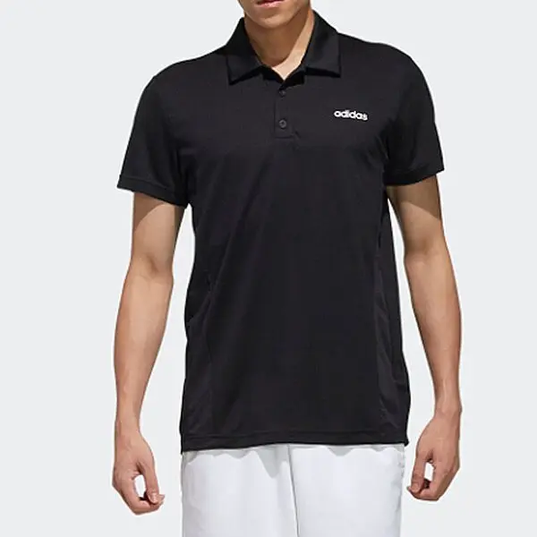 Adidas Training Sports Short-sleeve Polo Shirt - Black