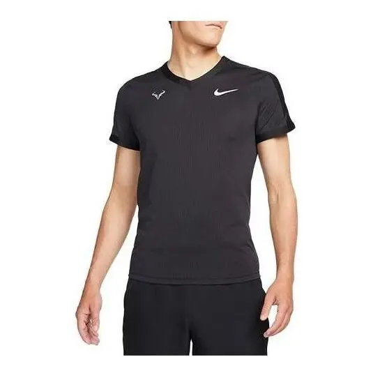 Nike Dri-fit Short Sleeve Tennis Top - Black