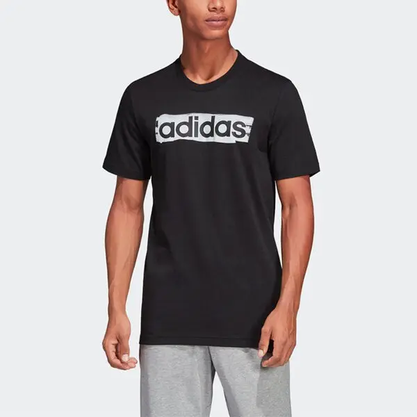 Adidas E Lin Brush T Sports Round Neck Short Sleeve