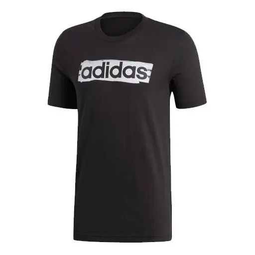 Adidas E Lin Brush T Sports Round Neck Short Sleeve - Black
