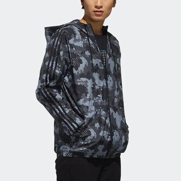 Adidas Camouflage Hooded Casual Jacket