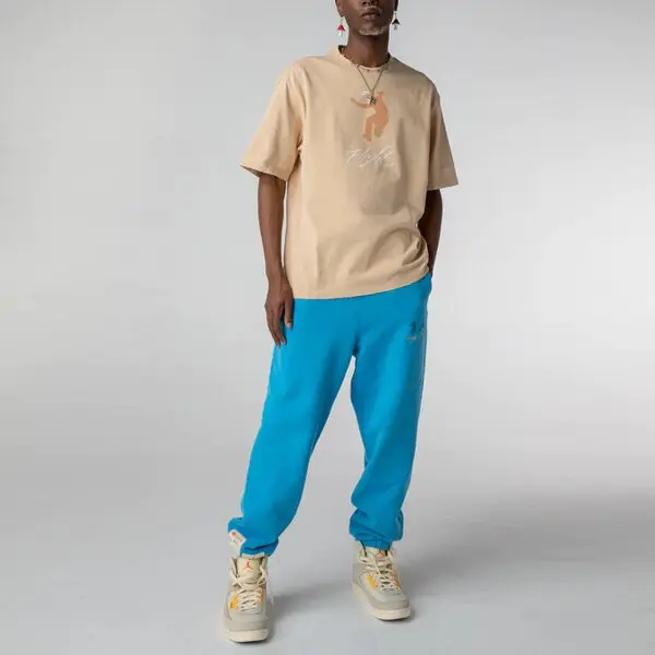 JORDAN X Union Crossover Round Neck Tee 'khaki