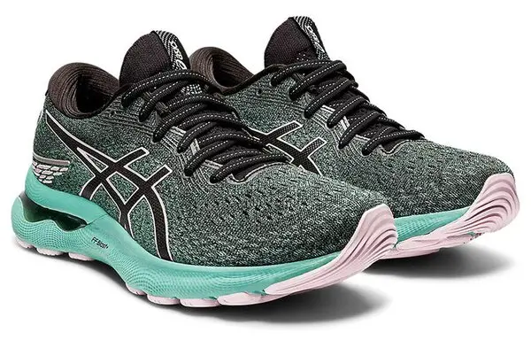 Asics Gel-nimbus 24 Running Shoe - Black/green
