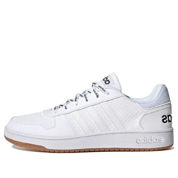 Adidas Hoops 2.0 Low Top Sneakers - White/brown