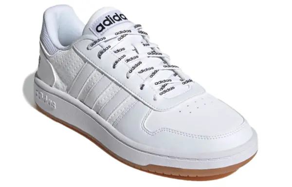 Adidas Hoops 2.0 Low Top Sneakers - White/brown