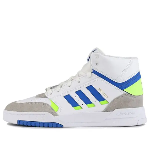 Adidas Originals Drop Step High Top Sneakers - White/blue/gray
