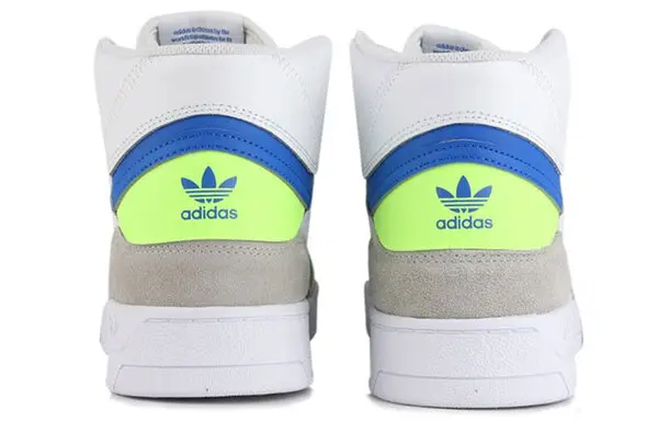 Adidas Originals Drop Step High Top Sneakers - White/blue/gray