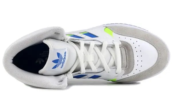 Adidas Originals Drop Step High Top Sneakers - White/blue/gray