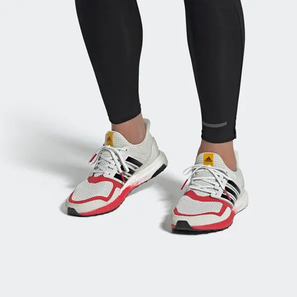 Adidas Ultraboost Dna 'grey Lush Red' Sneakers - Grey/red