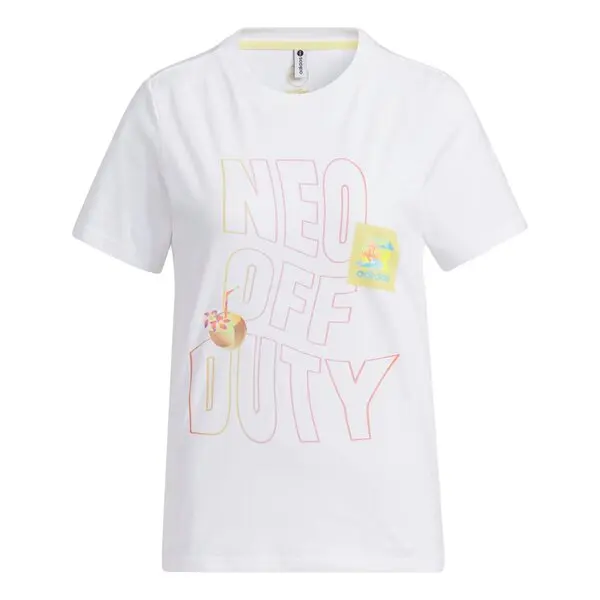 Adidas Neo Off Duty Vibe Collective T-shirt - White