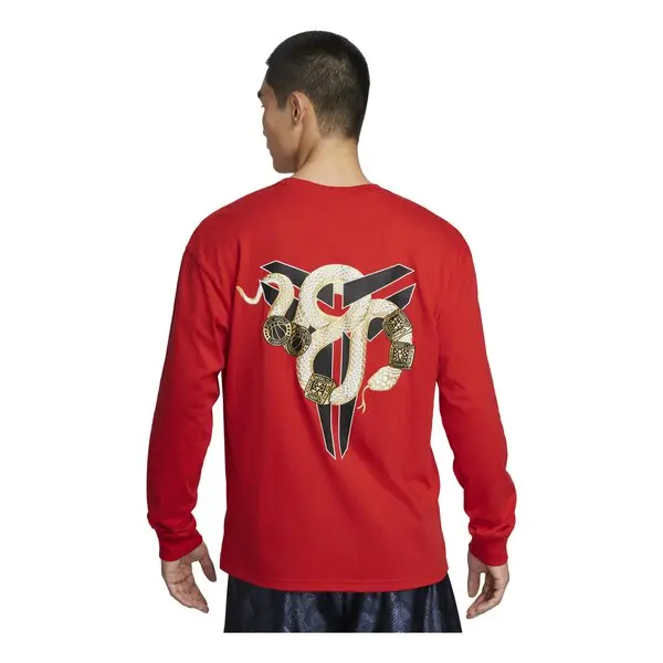 Nike Kobe Long-sleeve T-shirt Asia Sizing 'year Of Mamba - Red