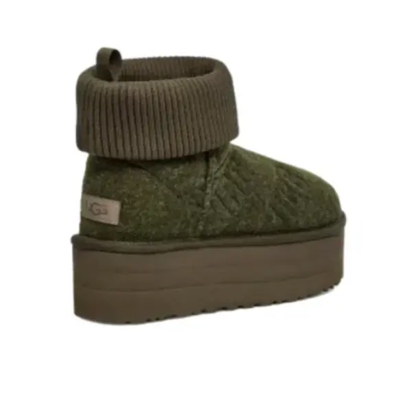UGG Classic Mini Platform Felted Boots - Forest Night