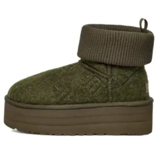 UGG Classic Mini Platform Felted Boots - Forest Night