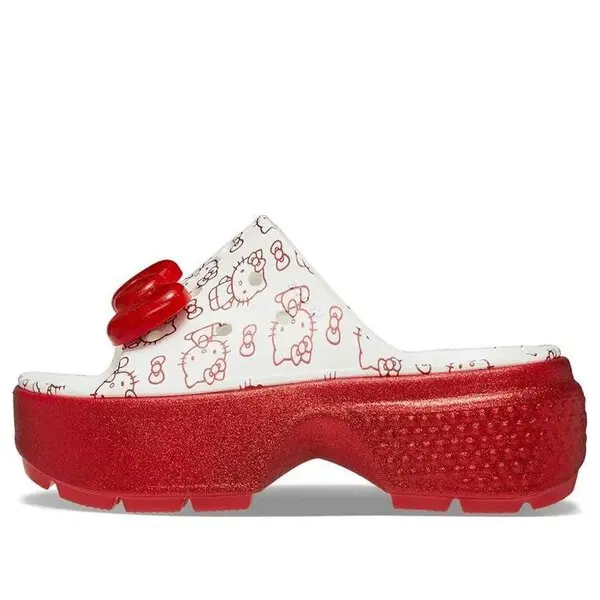 CROCS X Hello Kitty Stomp Slides - White/red