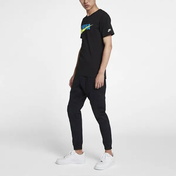 Nike Letter Printing Causual Knit Ventilate Round Collar Male