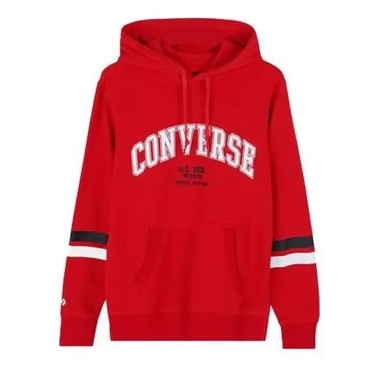 CONVERSE Collegiate Text Pullover Hoodie - Red