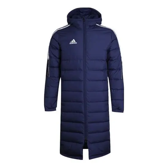 Adidas Hooded Down Parka With Stripes - Default Color