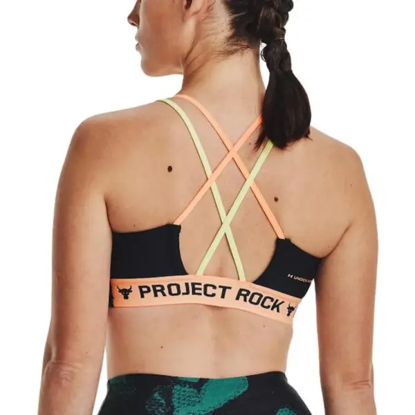 Under Armour Project Rock Crossback Sports Bra 'green Black