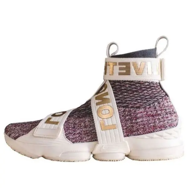 Nike Kith X Lebron Lifestyle 15 'stained Glass' Sneakers - White/gold