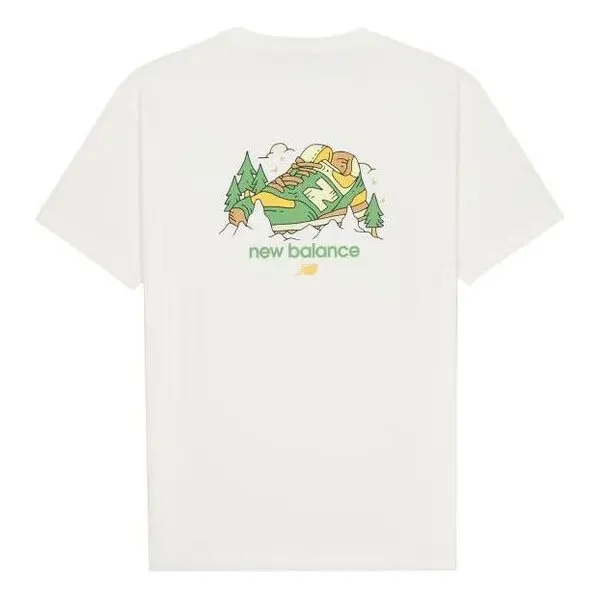 NEW BALANCE Shoe Graphic T-shirt Asia Sizing - White