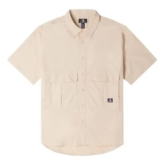 CONVERSE Woven Cargo Shirt Asia Sizing - Light Brown
