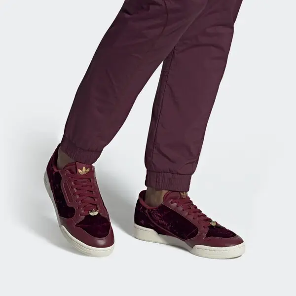 Adidas Continental 80 Velvet Pack Sneakers - Red