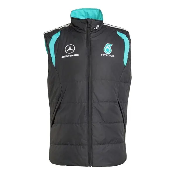 Adidas X Mercedes Amg Petronas Formula 1 Team Mechanics Puffer Vest - Black