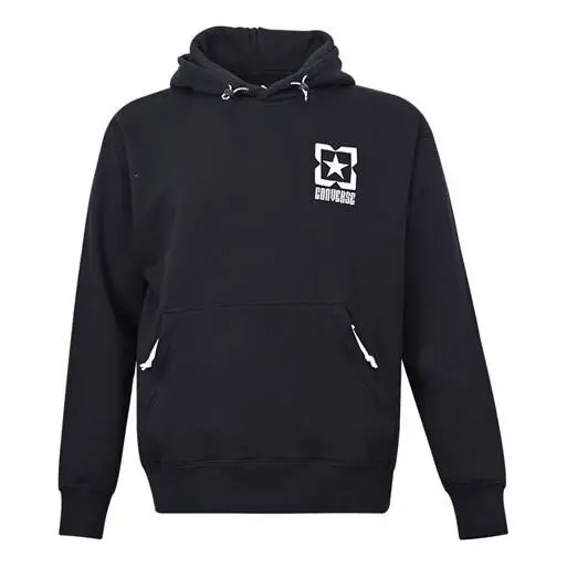 CONVERSE Contrasting Colors Logo Fleece Hoodie
