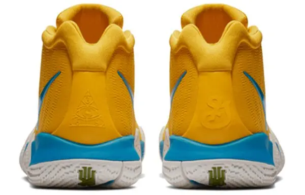 Nike Kyrie 4 "kix" High Top Athletic Sneakers - Yellow/blue/white