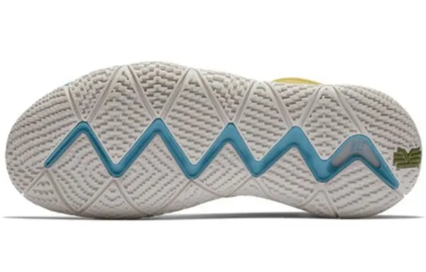 Nike Kyrie 4 "kix" High Top Athletic Sneakers - Yellow/blue/white