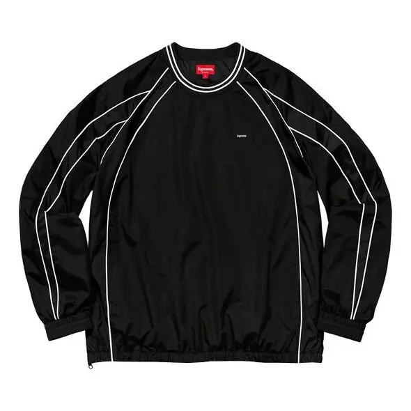 Supreme Piping Warm Up Pullover - Black