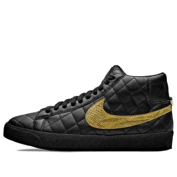 Nike X Supreme Zoom Sb Blazer Mid Qs Snakeskin - Black