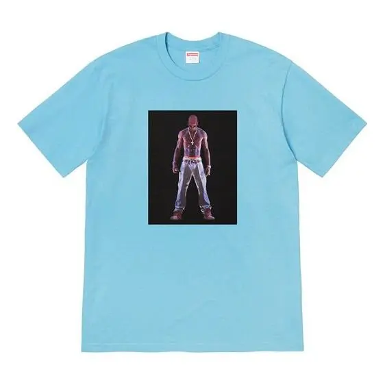 Supreme Ss20 Week 1 Tupac Hologram Tee Virtual Characters Short Sleeve - Blue