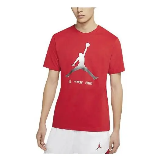 JORDAN Legacy Aj11 Printing Pattern Short Sleeve Large - Red