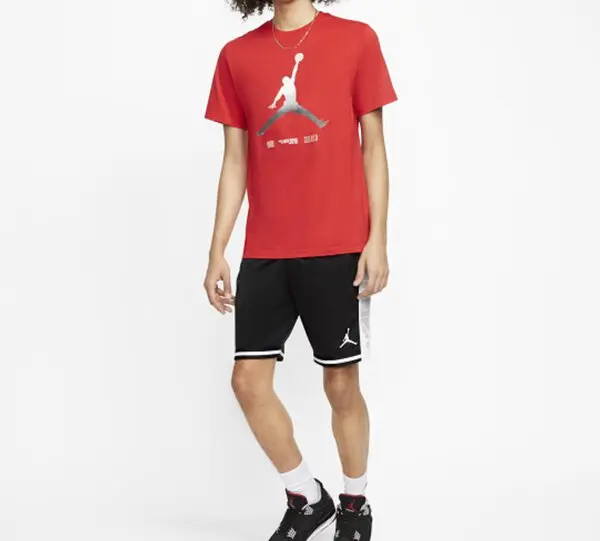JORDAN Legacy Aj11 Printing Pattern Short Sleeve Large - Red