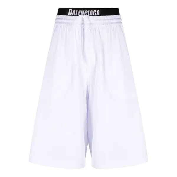 Balenciaga Technical-mesh Jersey Shorts