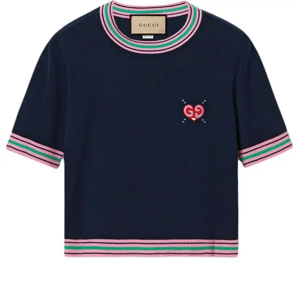 Gucci Fine Knit Sweater With Embroidery