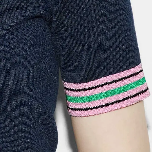 Gucci Fine Knit Sweater With Embroidery