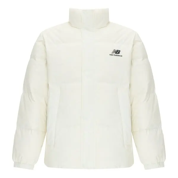 NEW BALANCE Logo Puffer Jacket - White