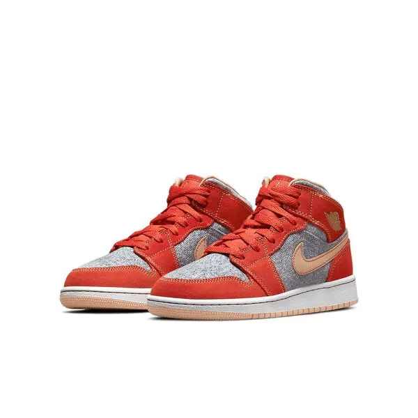 JORDAN 1 Mid Se Sneakers - Red/grey
